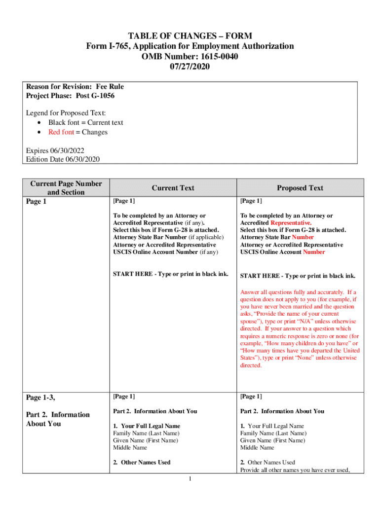 Fillable Online USCIS Form I-765, Application for Employment ... Fax ...