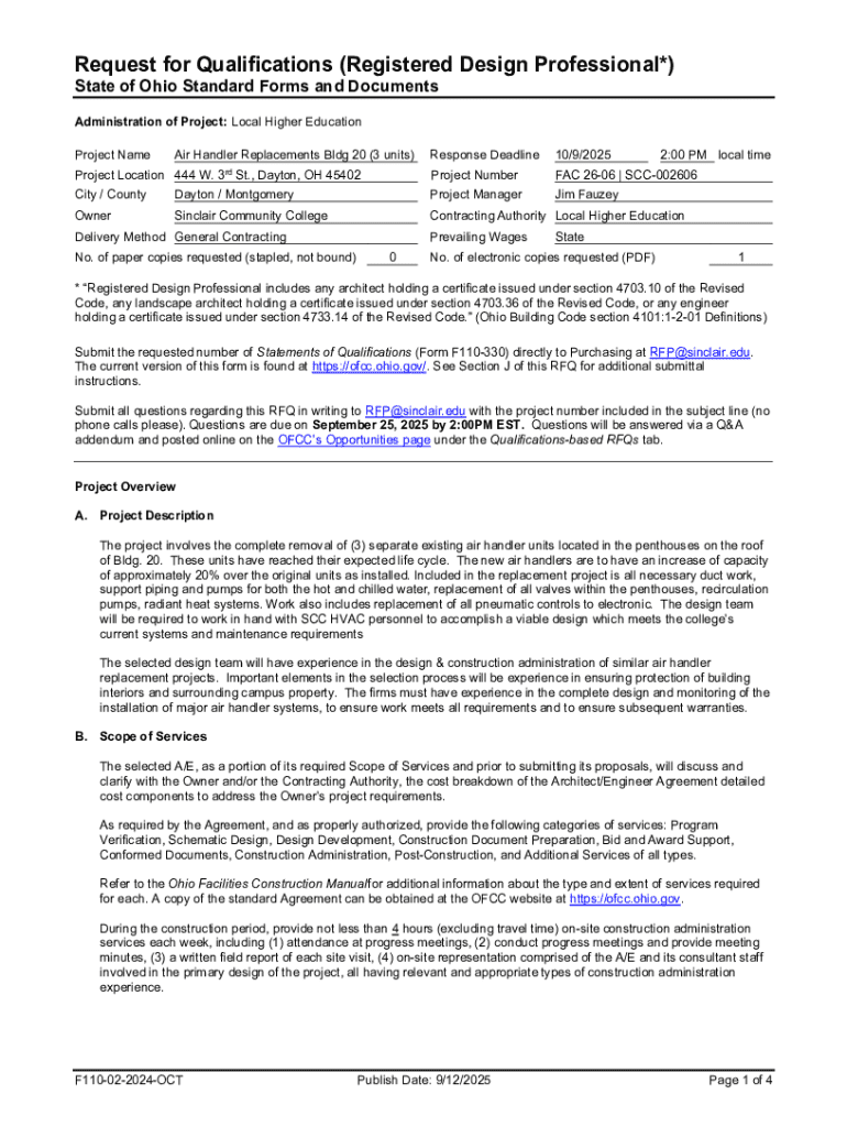 Fillable Online Air Handler Replacements Bldg 20 (3 units) Fax Email Print - pdfFiller