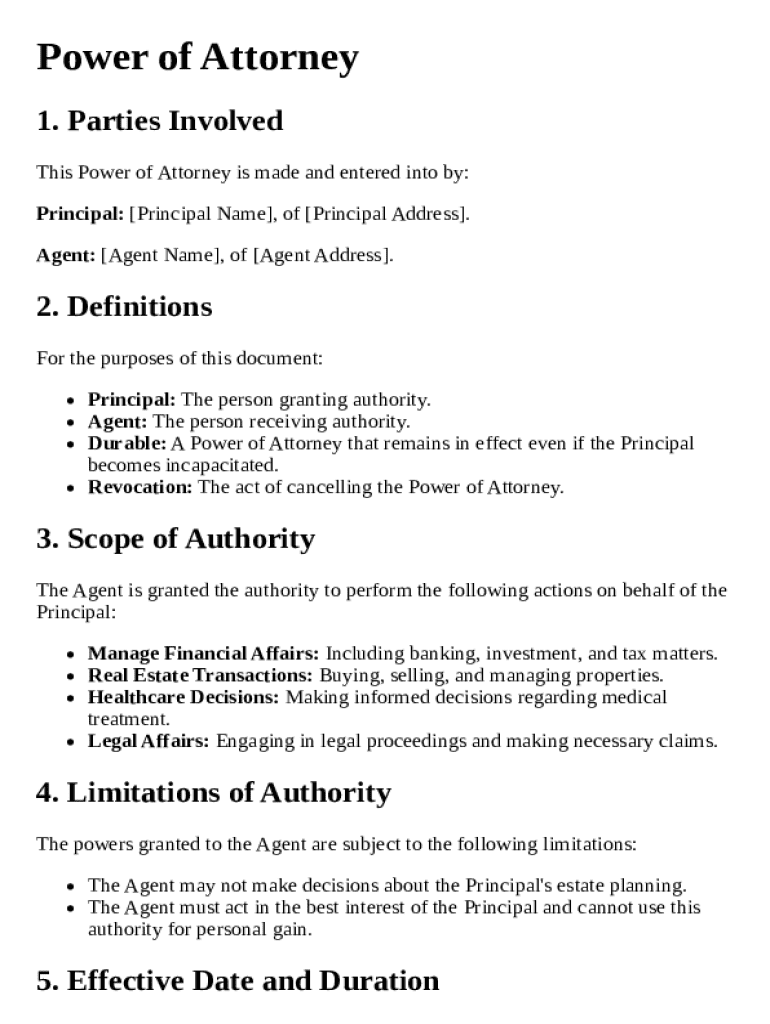 Fillable Online Spouse Power of Attorney Template Fax Email Print - pdfFiller