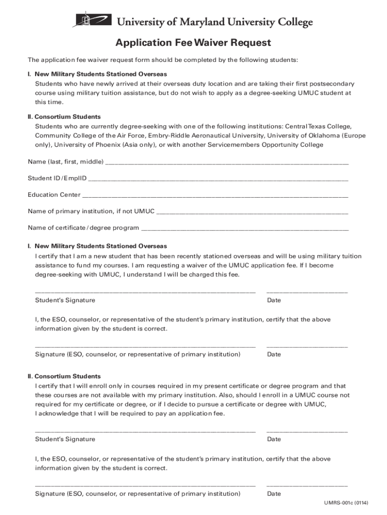 Fillable Online 2026 FEE WAIVER REQUEST FORM Fax Email Print - pdfFiller