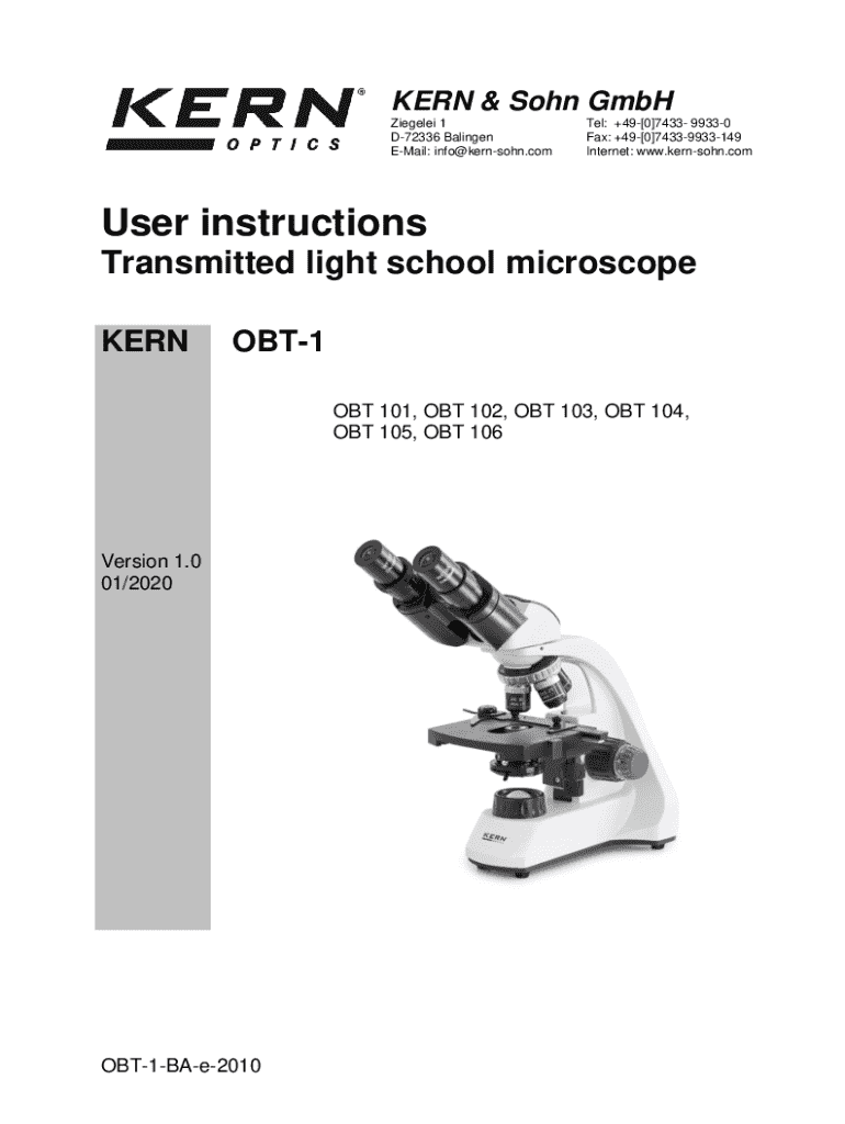 Fillable Online The headquarters of KERN & SOHN GmbH in Germany Fax ...