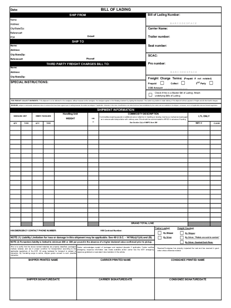 Fillable Online How to Fill out a Bill of Lading (BOL) Fax Email Print ...