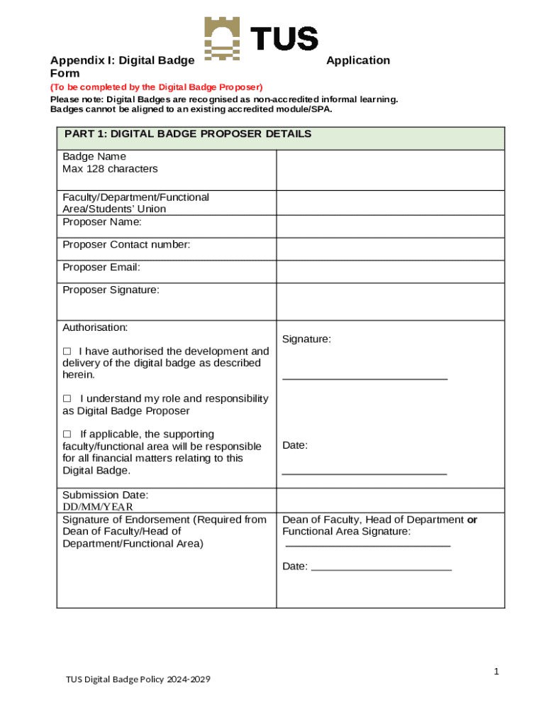 3-Digital-Badge-Application-- ... Doc Template | pdfFiller