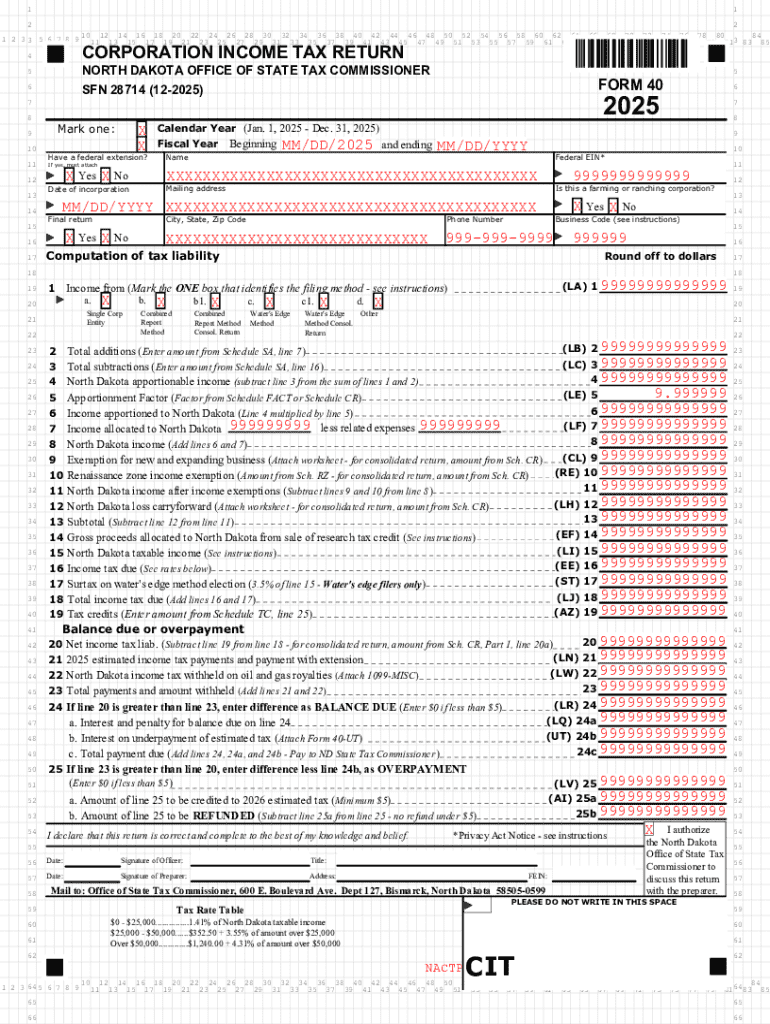 Fillable Online Form 40 2025 Vendor Version. Form 40 2025 Vendor ...