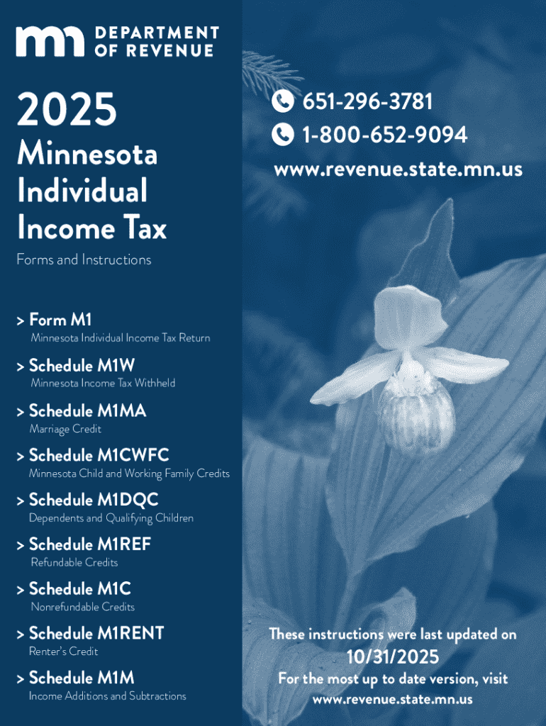 Fillable Online 2025 Minnesota Individual Income Tax Return (M1 ...