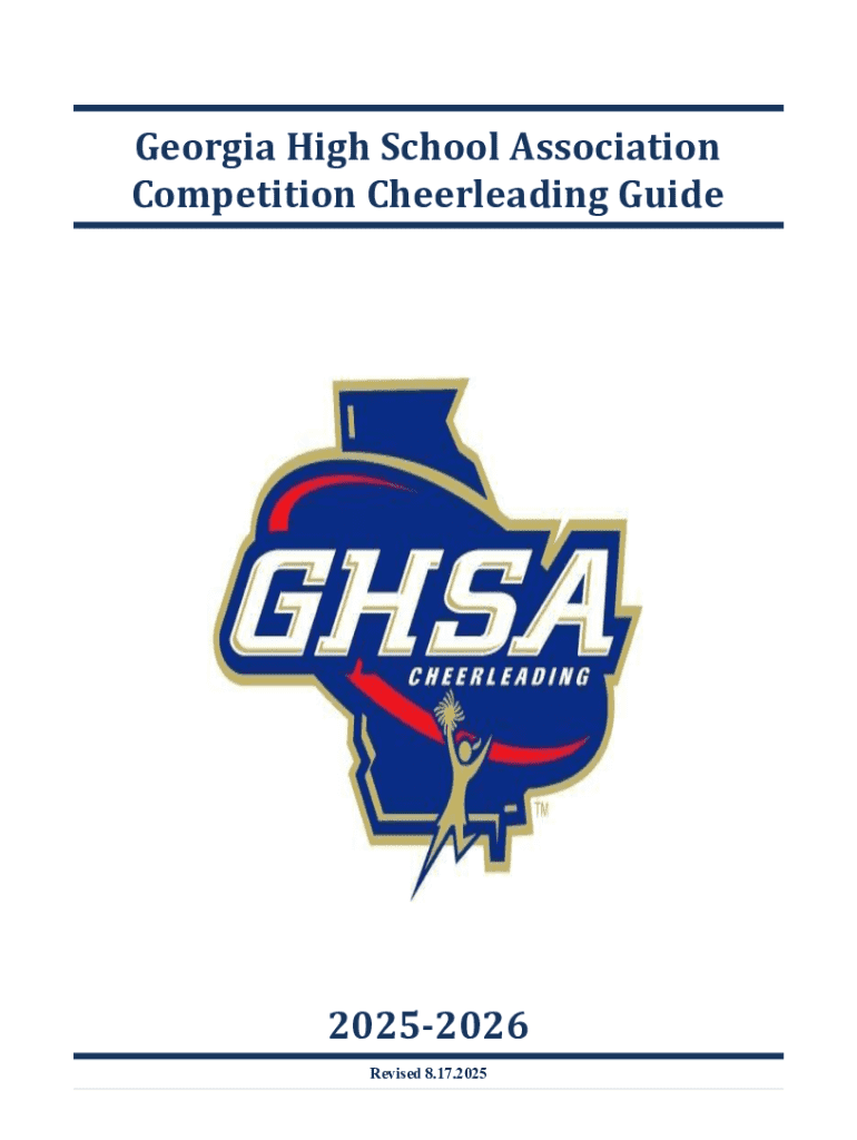 Fillable Online GHSA Cheerleading Manuals and Forms Fax Email Print - pdfFiller