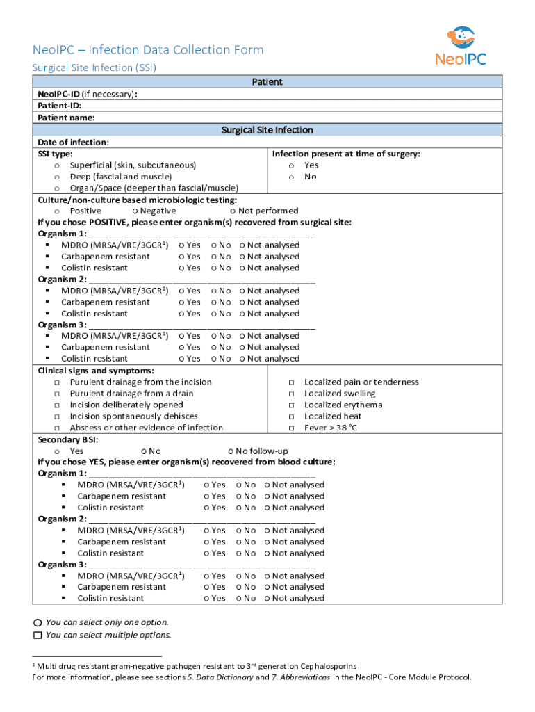 Fillable Online Surgical Site Infection (ssi) Fax Email Print - pdfFiller