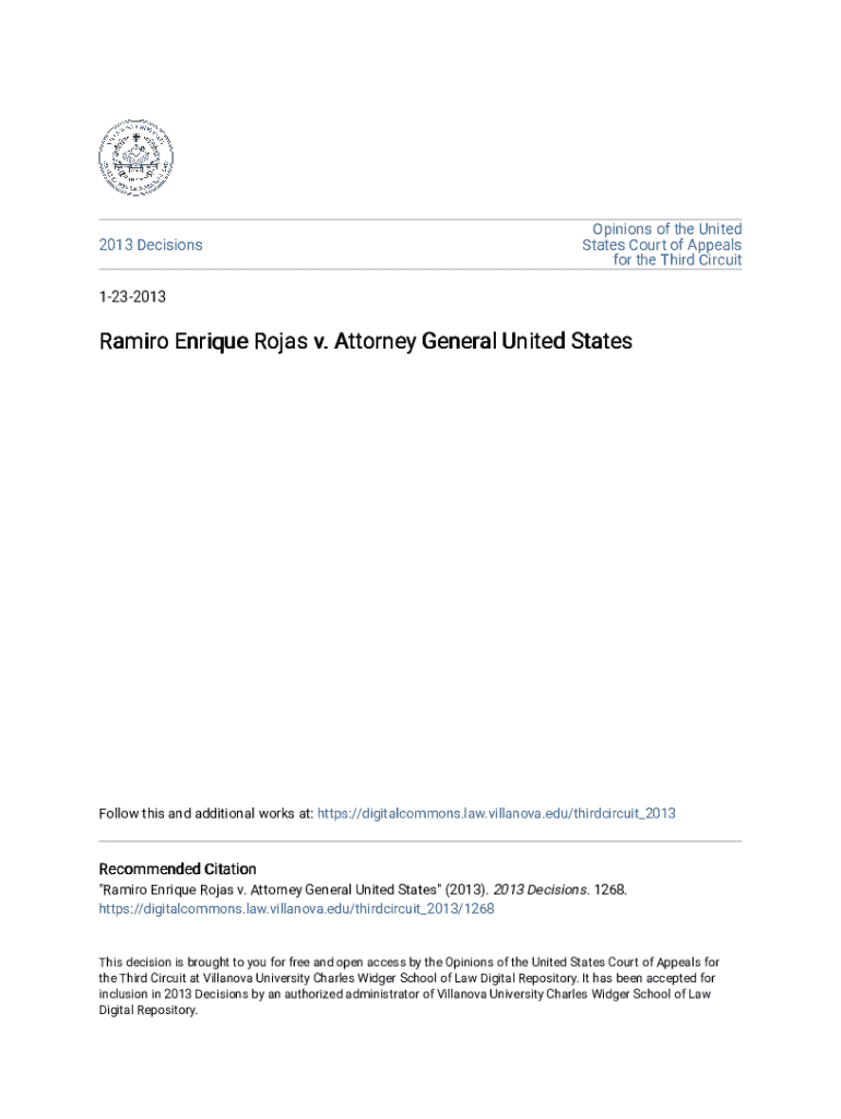 Fillable Online Rojas v. Attorney Gen. of the United States - Case Law ...
