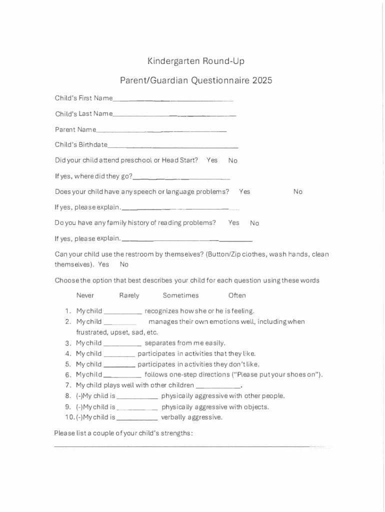 Fillable Online Get to Know My Child Form Fax Email Print - pdfFiller