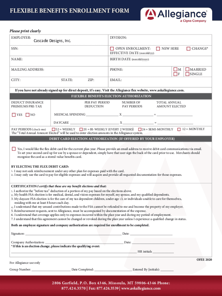 Fillable Online FLEX ENROLLMENT DIRECT DEPOSIT FORM Fax Email Print - pdfFiller