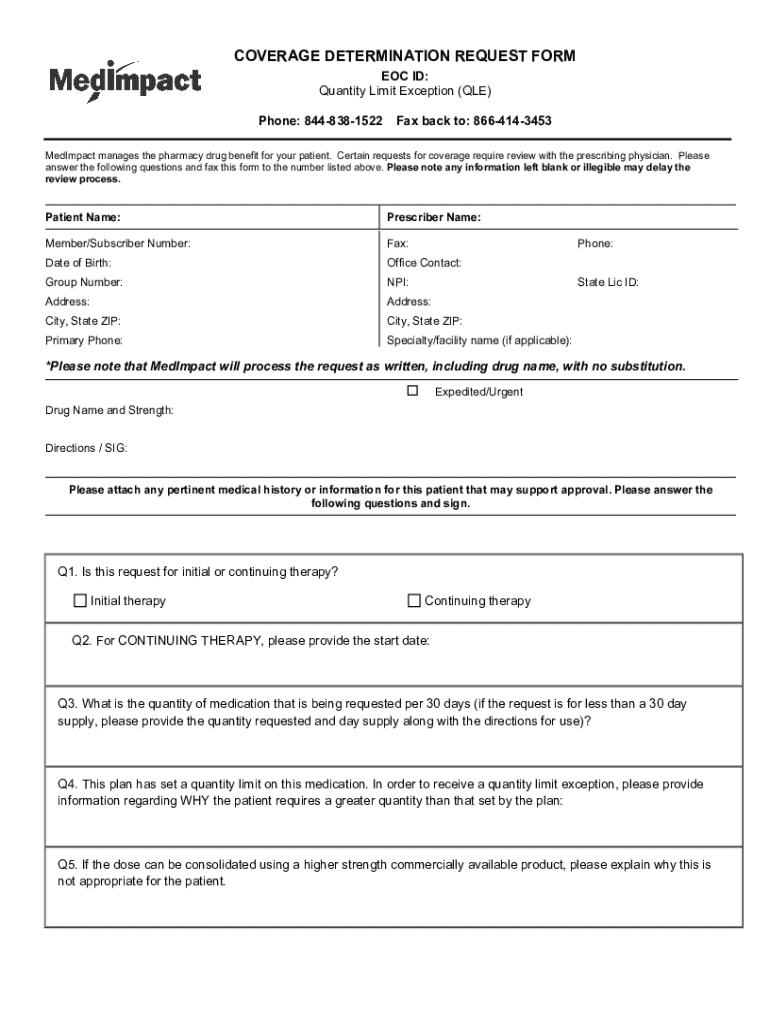 Fillable Online Request for Medicare Drug Coverage Determination Form Fax Email Print - pdfFiller