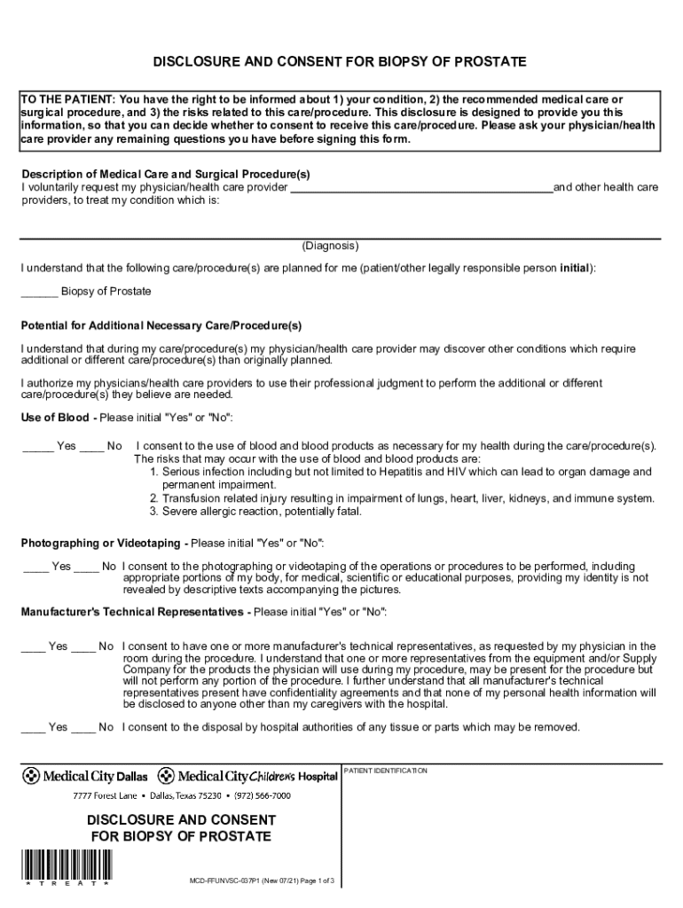 Fillable Online Physician's Surgical Procedure Disclosure and Patients Consent Fax Email Print ...