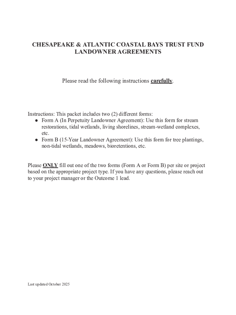 Fillable Online 2025 Landowner Agreement Templates. 2025 Landowner ...