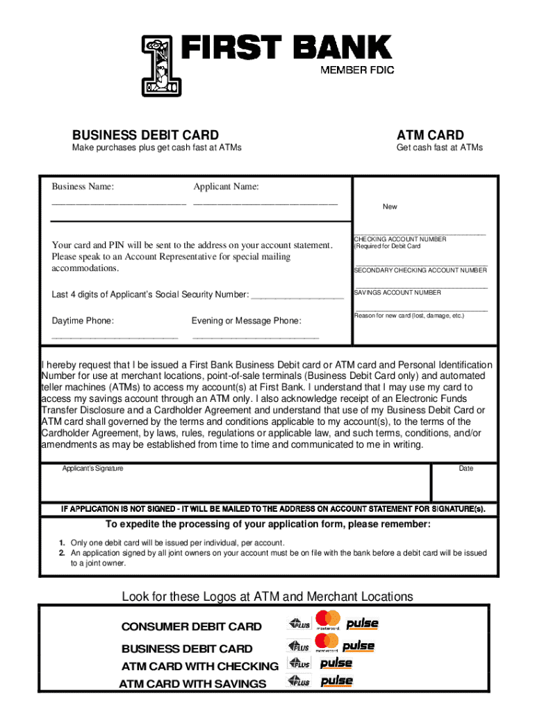 Fillable Online What is the difference between the debit card ... Fax Email Print - pdfFiller