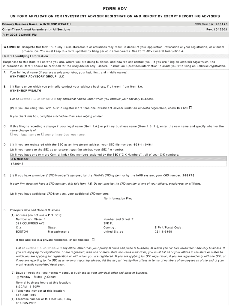 Fillable Online FORM CRS: Client Relationship Summary July 2025 Fax ...
