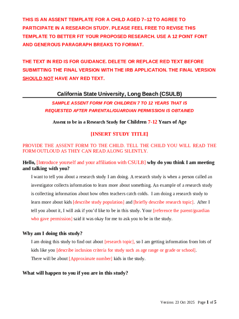 7-12 Assent Template Doc Template | pdfFiller