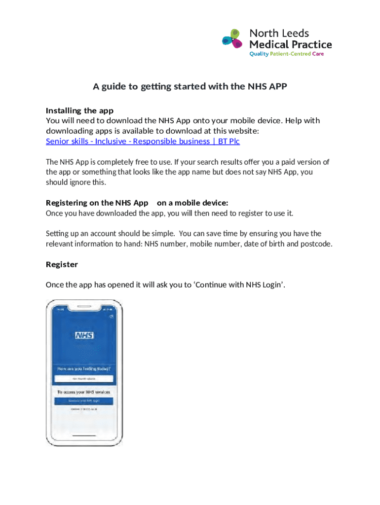 A-Guide-to-Getting-Started-with-the-NHS-App Doc Template | pdfFiller