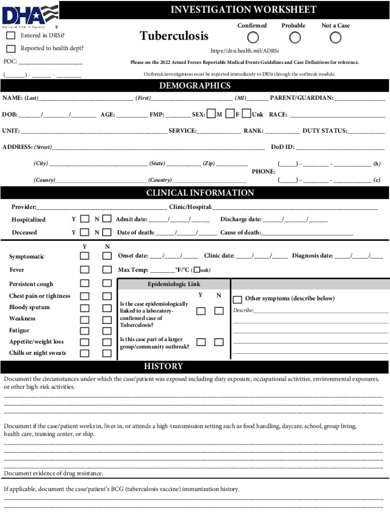 Fillable Online Armed Forces Reportable Medical Events Guidelines Fax ...