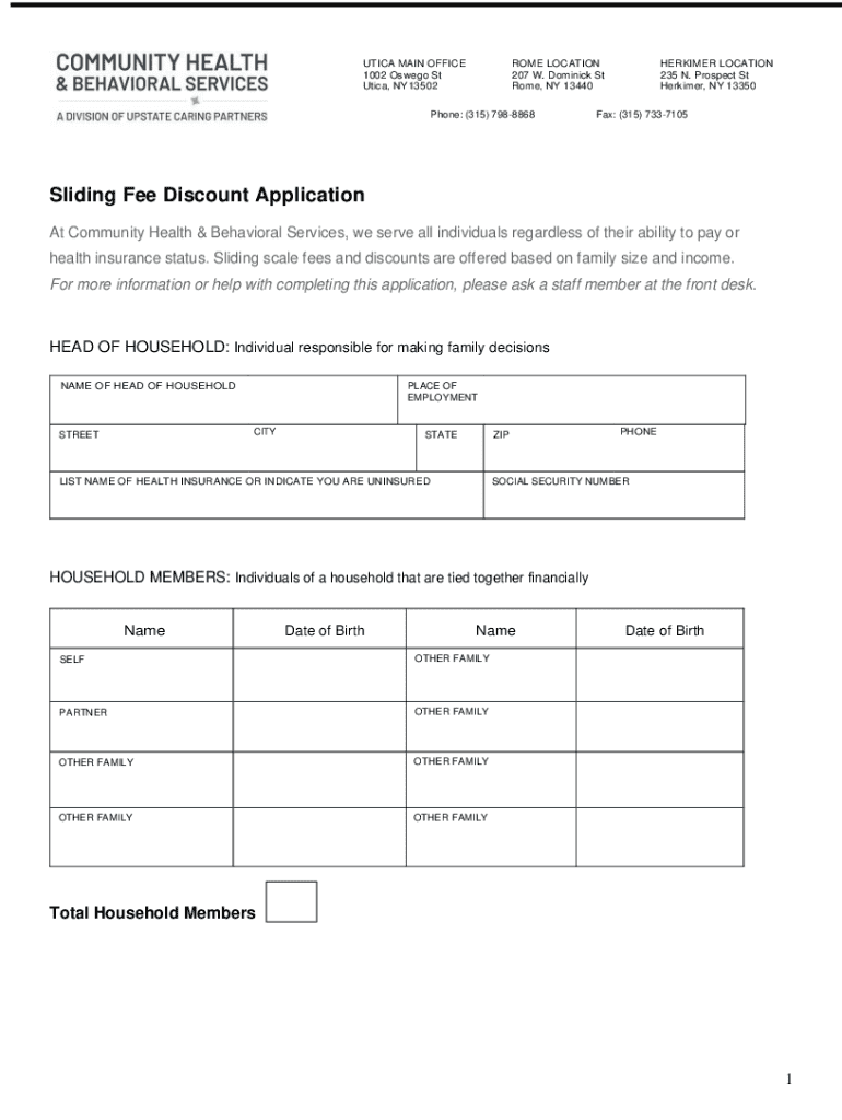 Fillable Online Community Health and Behavioral Health Services Fax ...