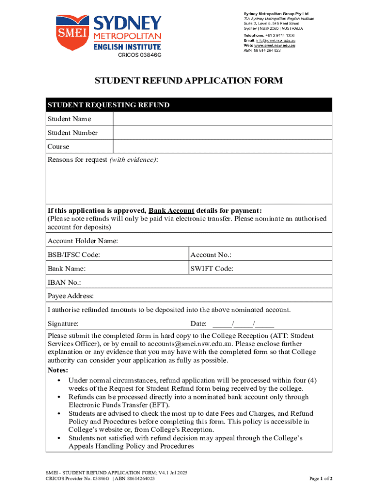 Fillable Online SMEI - Student Leave of Absence and Deferral Request Form Fax Email Print ...