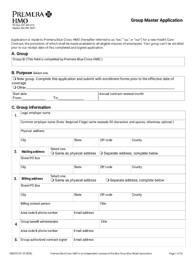 Fillable Online The HMO 2025 Group Master Application Now Available Fax Email Print - pdfFiller