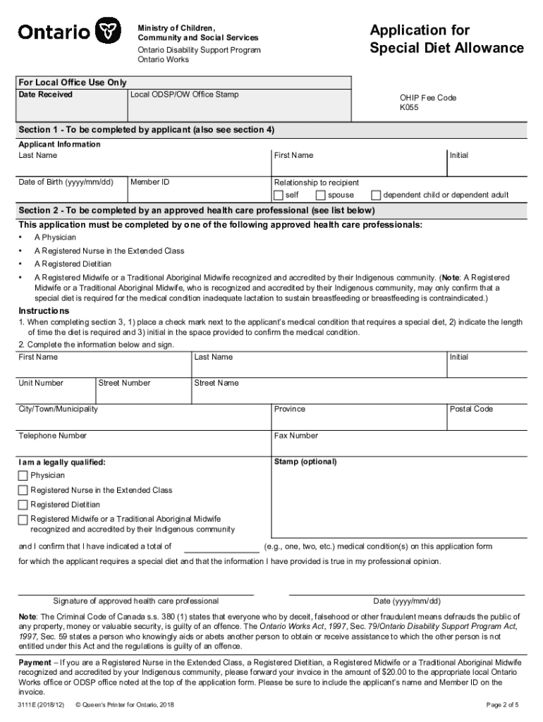 Fillable Online 1. Ask ODSP for the application form Fax Email Print ...