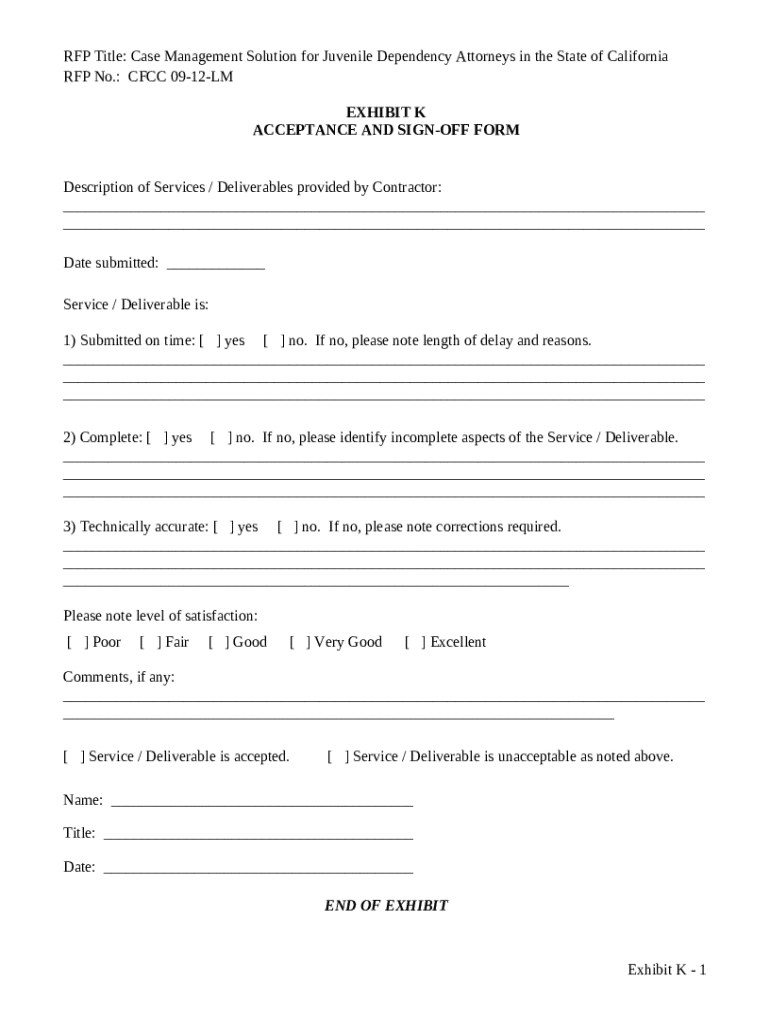 Acceptance of Deliverables Sample Clauses - courts ca Doc Template ...