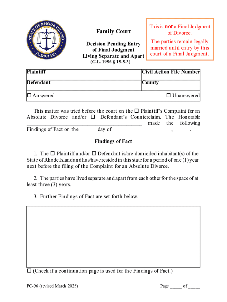 Fillable Online How to Fill Decision Pending Entry of Final Judgment ...