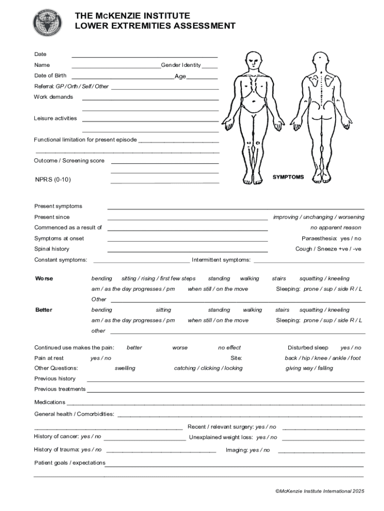 Fillable Online Lower-Extremities-Assessment-Form- ... Fax Email Print ...