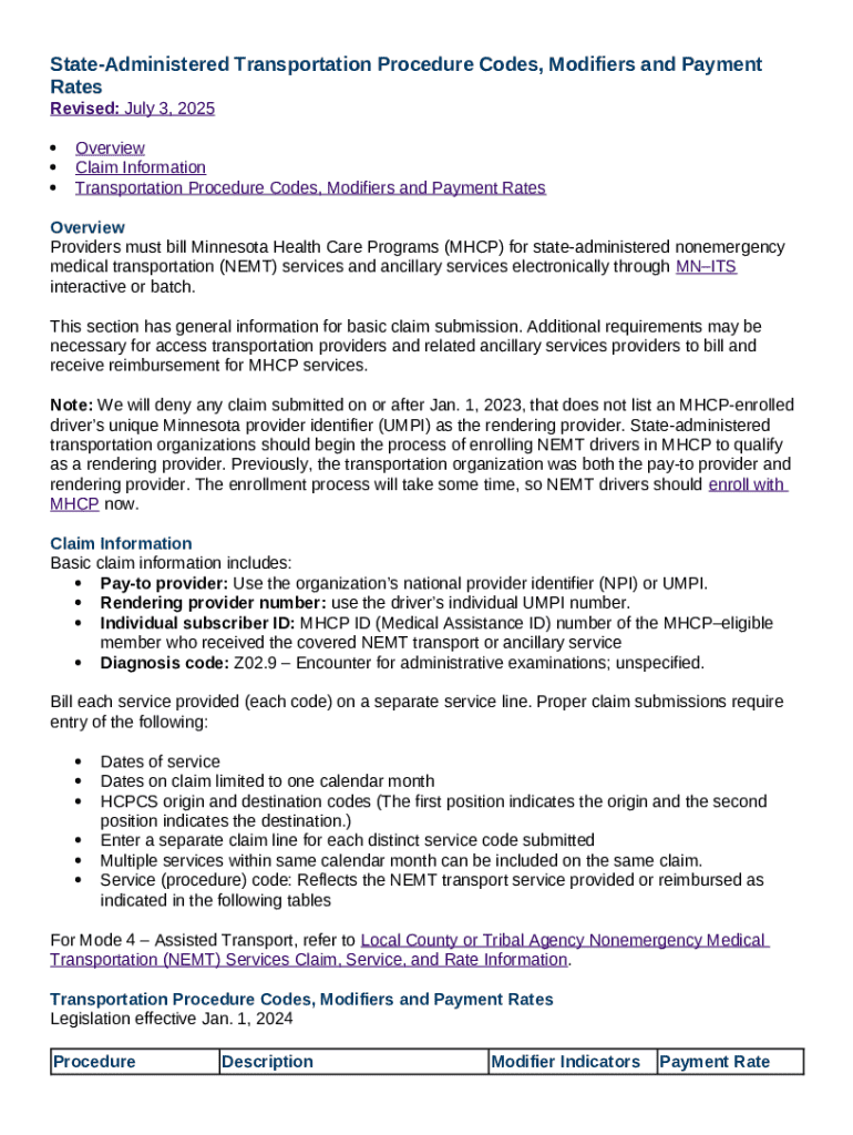 State-Admin-Transportation-Procedure-Codes-Modifiers-Payment ...