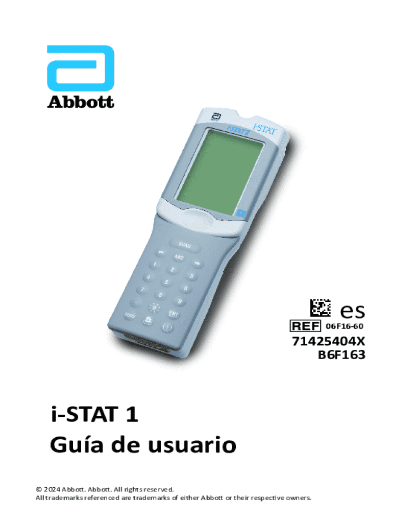Rellenable en línea ABBOTT I-STAT 1 SYSTEM MANUAL Pdf Download Fax ...