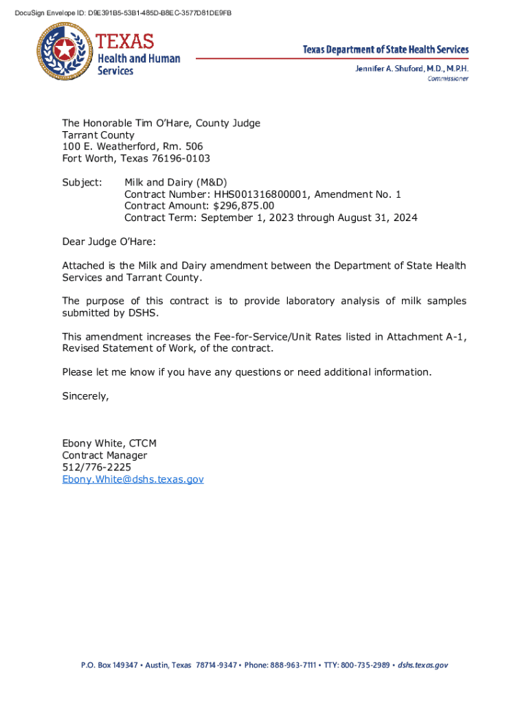 Fillable Online The Honorable Tim OHare, County Judge Fax Email Print ...