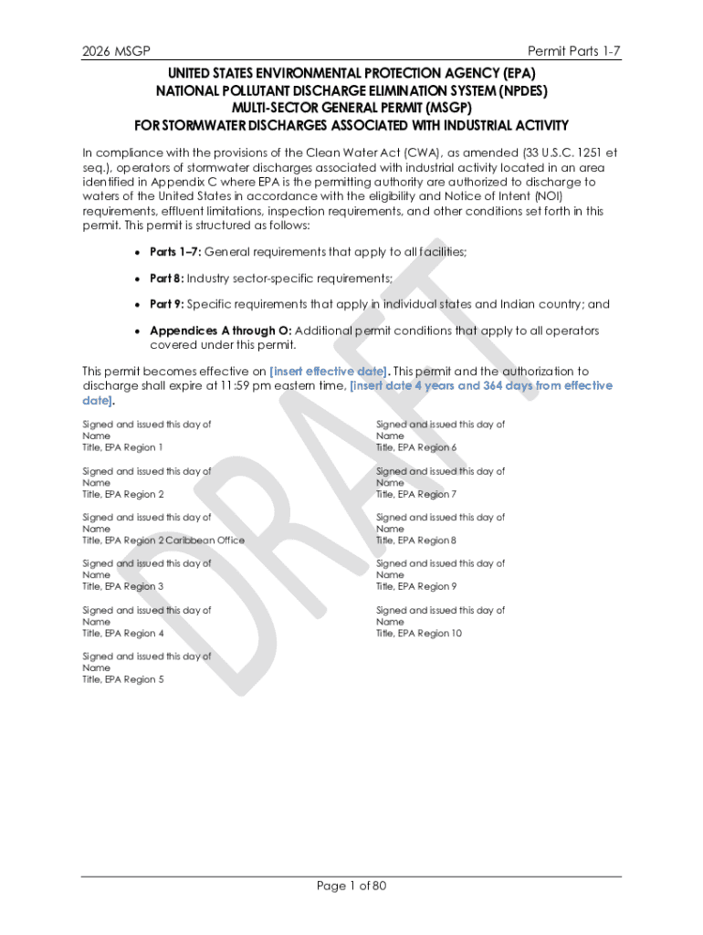 Fillable Online Proposed 2026 MSGP Fact Sheet Fax Email Print - pdfFiller