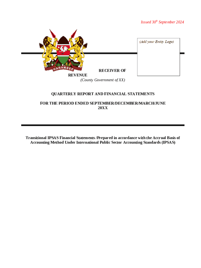 Quarterly Reporting Template for County Revenue Fund Doc Template ...