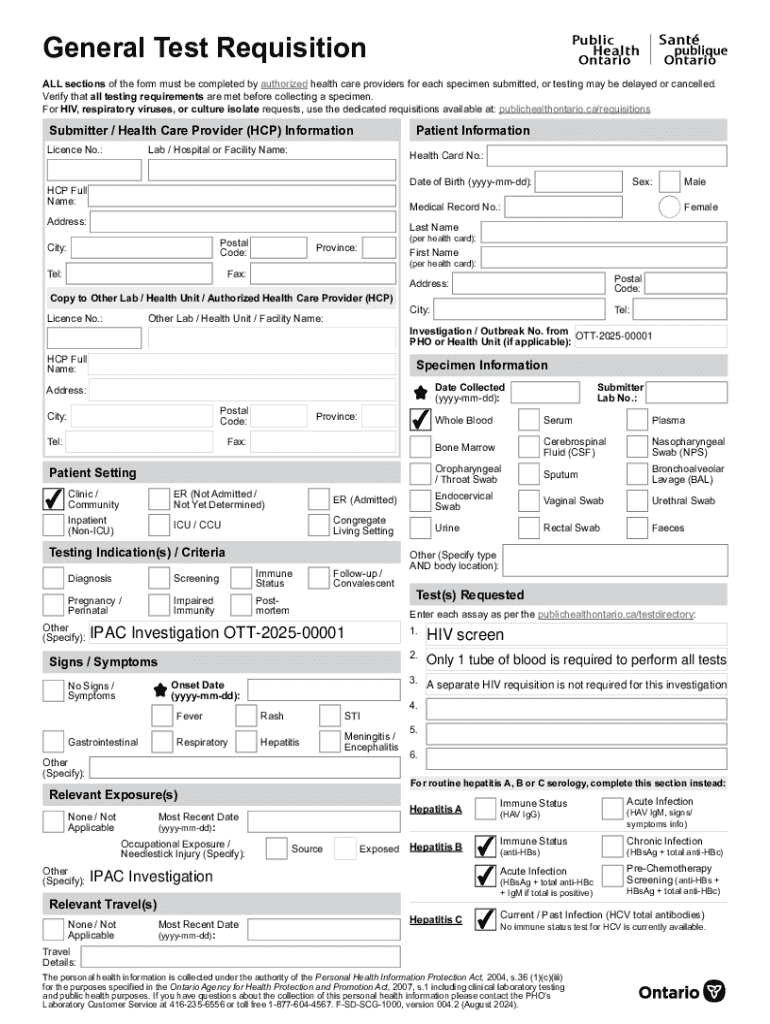 Fillable Online Understanding Lab Test Requisition Form Fax Email Print ...