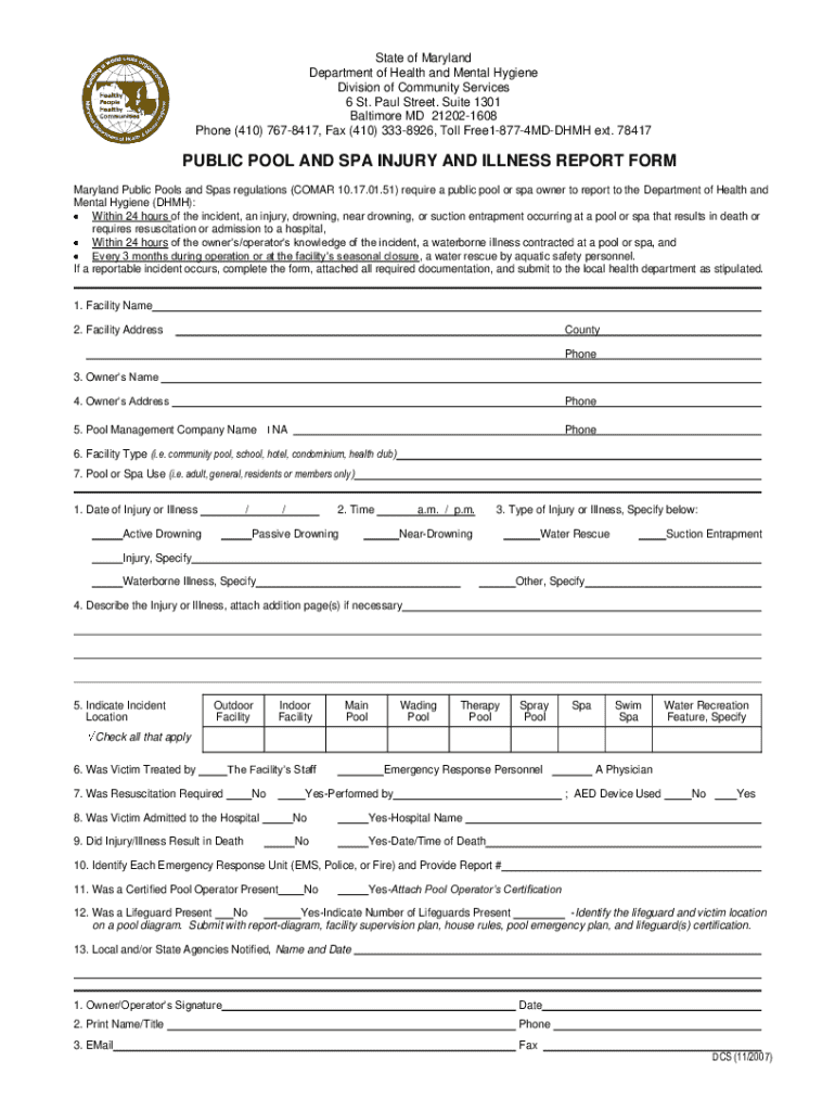 Fillable Online INJURY AND ILLNESS REPORT FORM Fax Email Print - pdfFiller