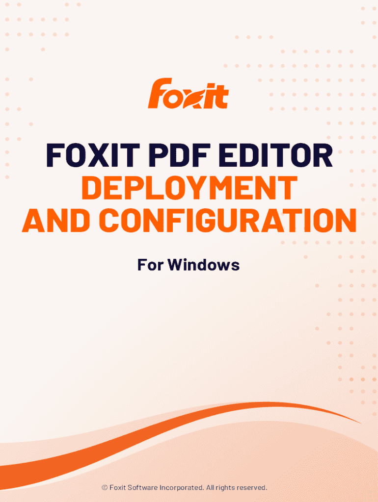 Fillable Online Remote Desktop Services Deployments of Foxit PDF Editor ...