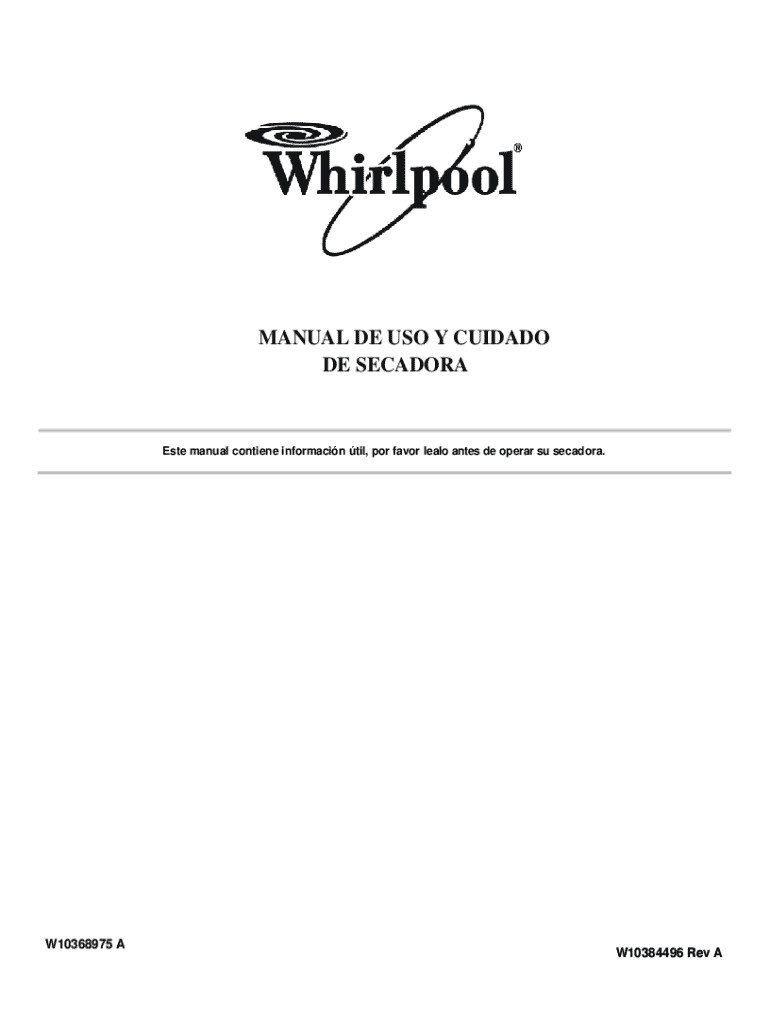 Rellenable en línea Manual de uso y cuidado - Secadora electrnica Fax ...