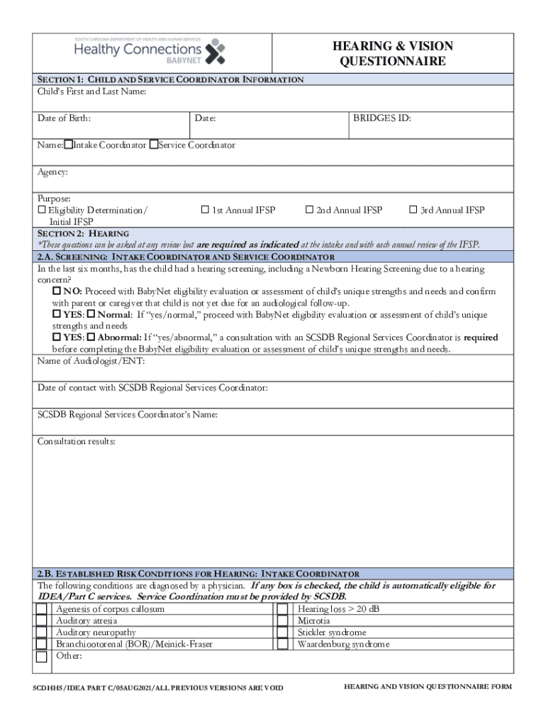 Hearing and Vision Questionnaire - Fill Out, Sign & Share Online ...