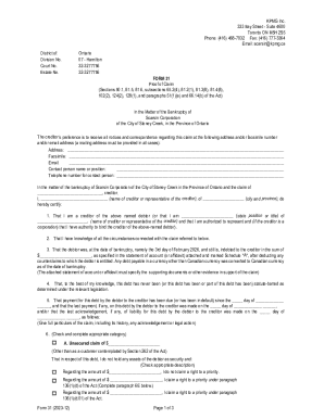 Proof of Claim Form 31 - Fill Online, Printable, Fillable, Blank ...