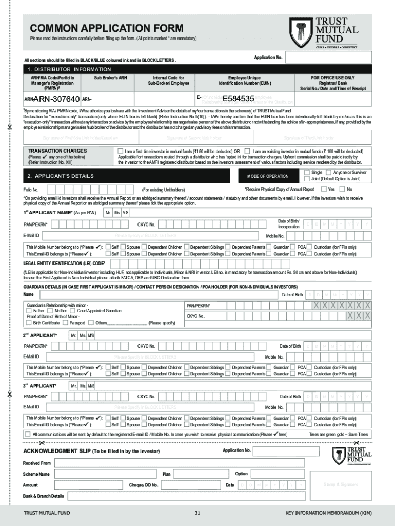 Common Application Form - Blank Fillable Template | Fill Out, Print ...