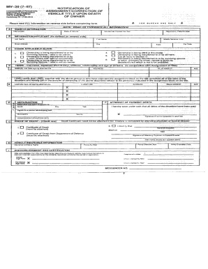 Fillable Online PENNDOT - Notification of Assignment/Correction of ...
