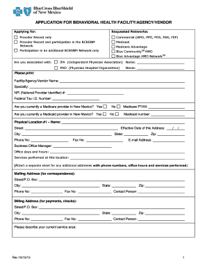 Fillable Online . FACILITY APPLICATION Fax Email Print - pdfFiller