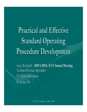 standard operating procedure outline Forms and Templates - Fillable ...