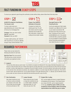 Fillable Online Fast funding in 3 easy steps Fax Email Print - pdfFiller