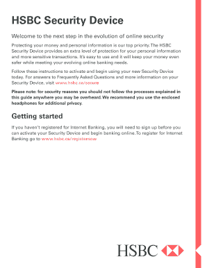 Fillable Online HSBC Security Device Fax Email Print - pdfFiller