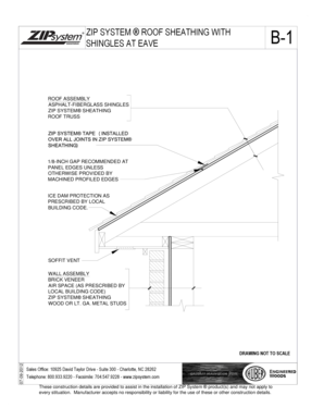 Fillable Online ZIP SYSTEM ROOF SHEATHING WITH SHINGLES AT EAVE Fax ...