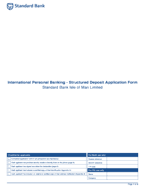 Fillable Online Short form account application - Standard Bank Fax ...