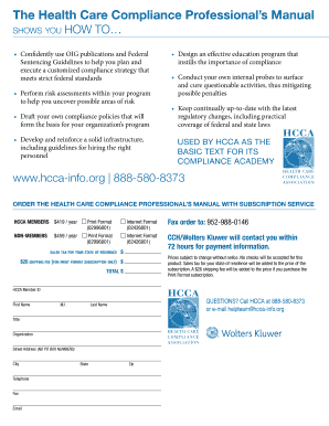 Fillable Online hcca-info Fax/email form - Health Care Compliance ...