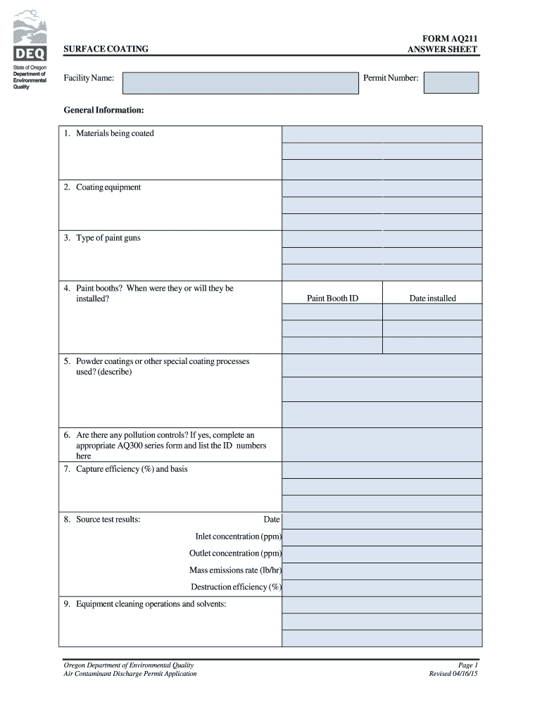 Fillable Online oregondeq Complete one form for each crematory incinerator at the facility Fax ...